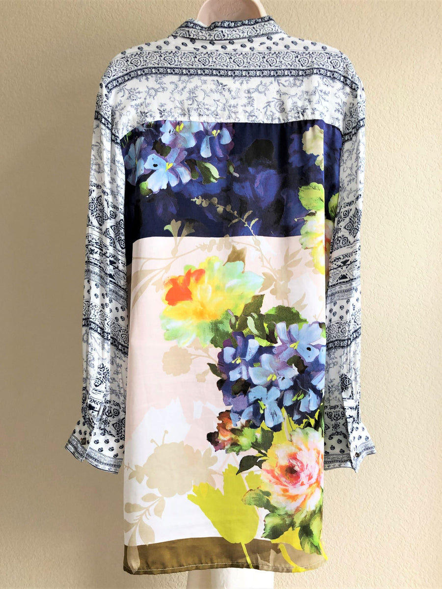 Aratta Silent Journey LARGE Mixed Print Floral Top – FABULUX